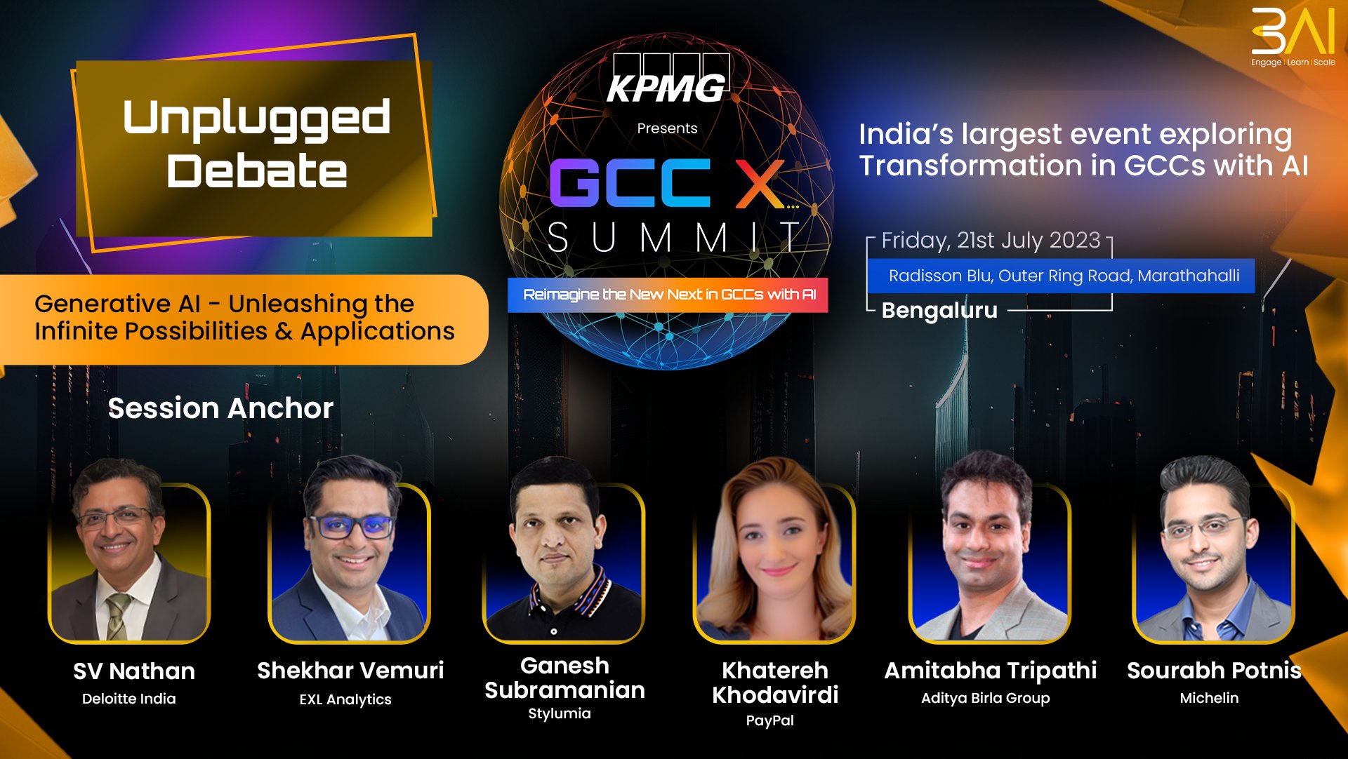 3AI on Twitter: "GCC X…SUMMIT Reimagine the new next in GCCs with AI Friday, 21st July 2023 ...