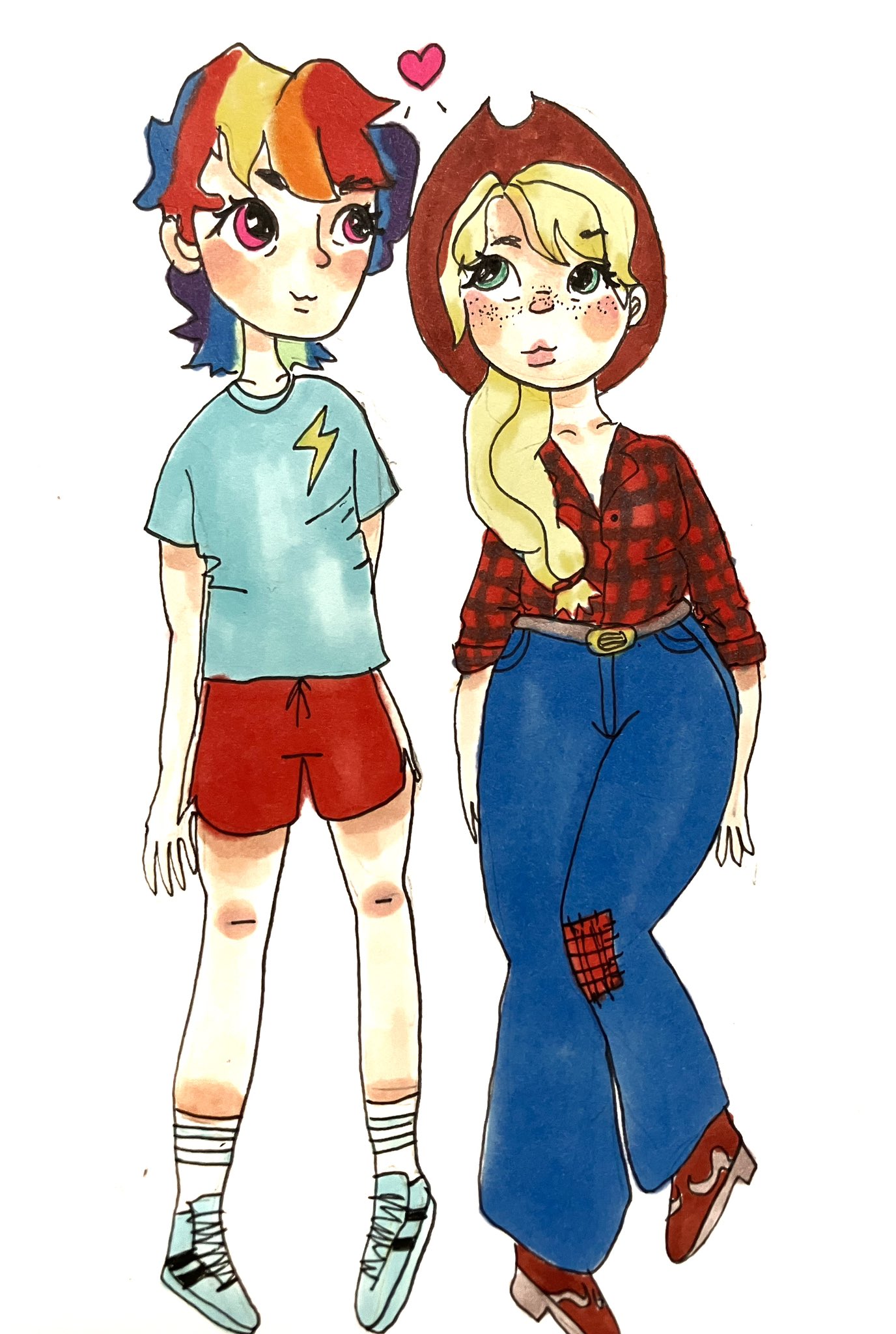 Human Applejack X Rainbow Dash Rainbow Dash | My Little Pony Equestria