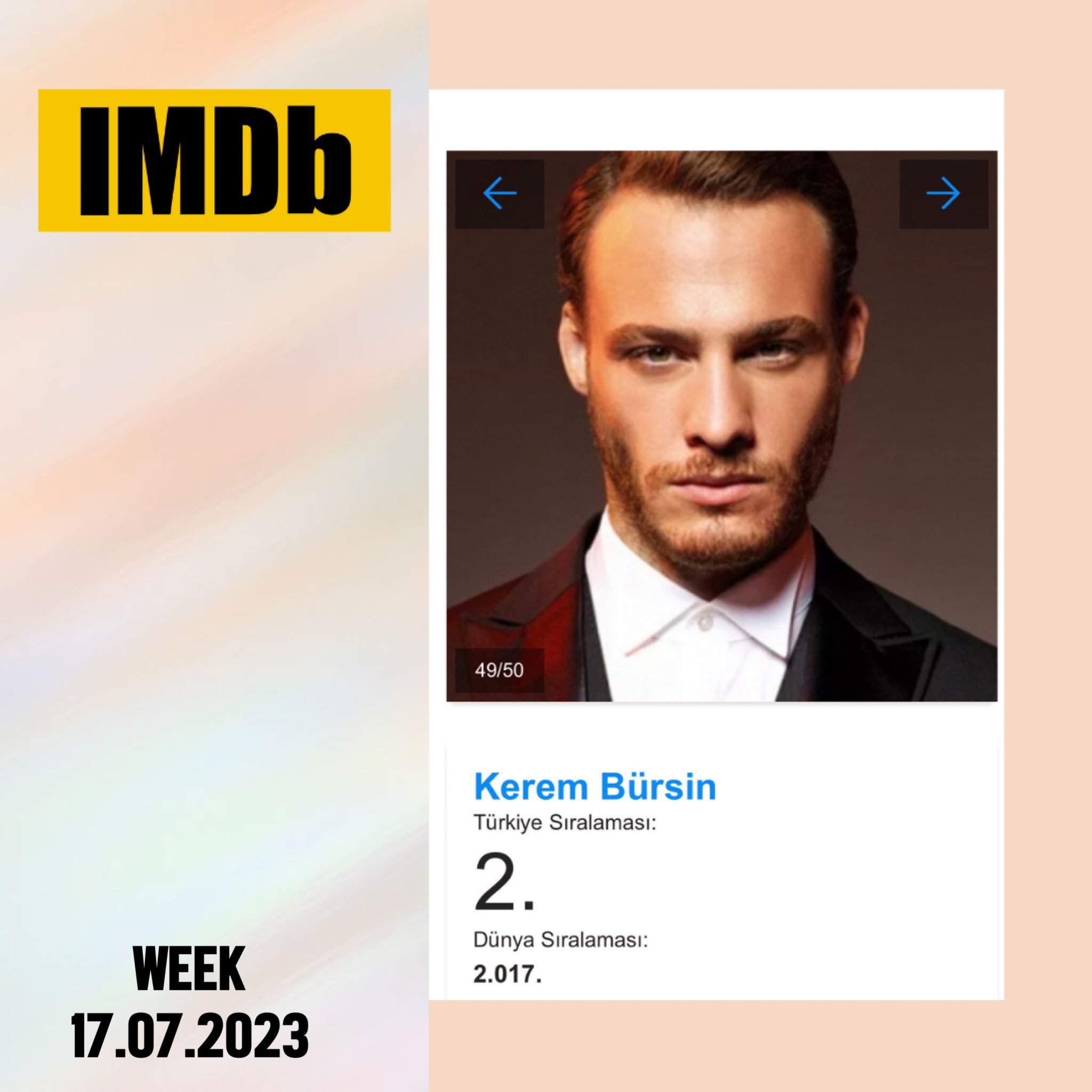 Kerem Bürsin Spain on Twitter: "🇪🇸 Según los datos que determinan los puntos IMDB del 17/07 ...