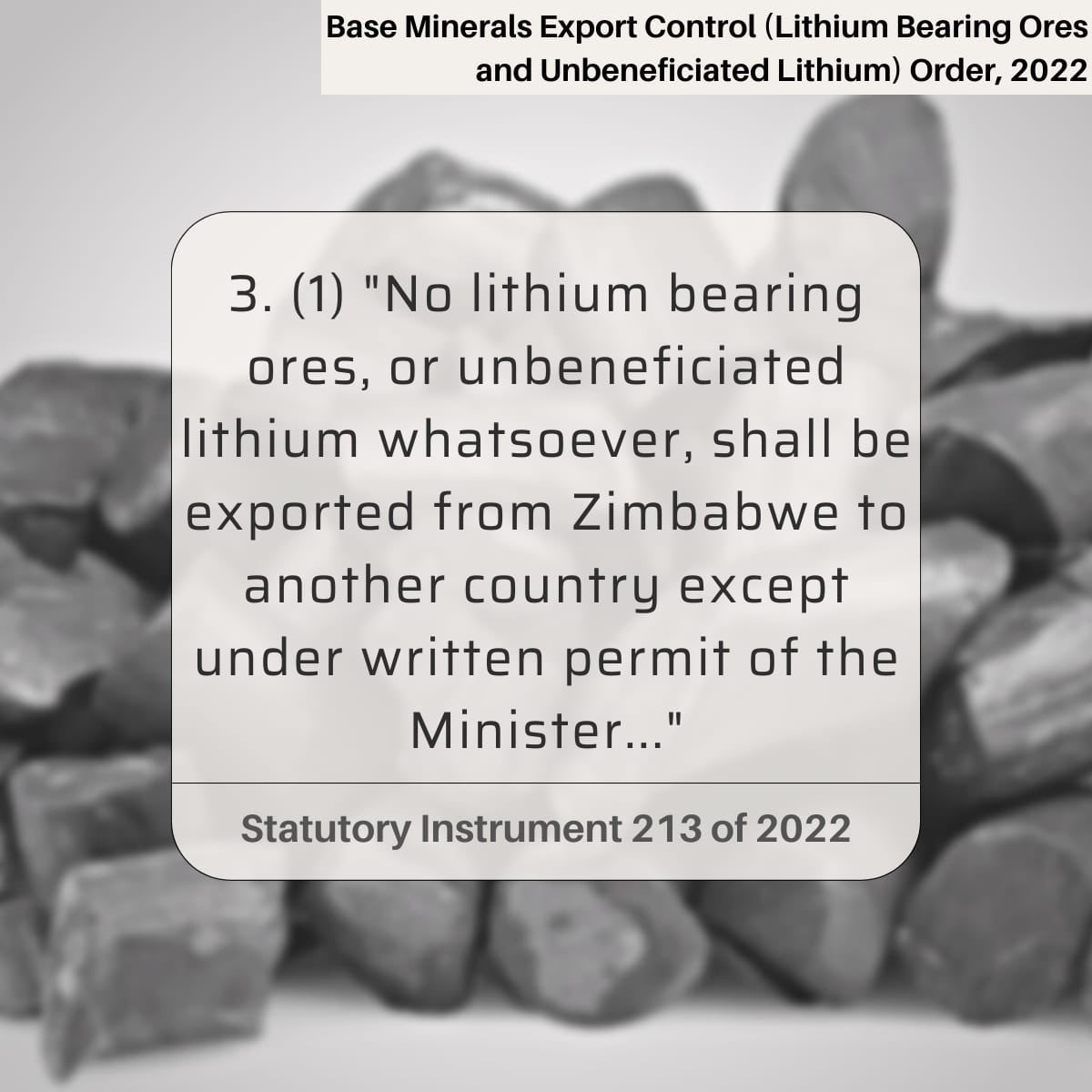 Lithium Bearing Minerals