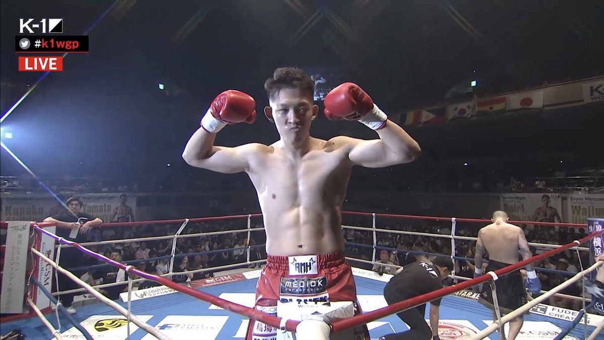 記録員 on Twitter: "KICK速報です👩🏻‍💻 #K1WGP 69.5kg契約 野杁正明、右ミドルでパラスキフに1R KO勝ち！ 30歳 49-11 25KO"