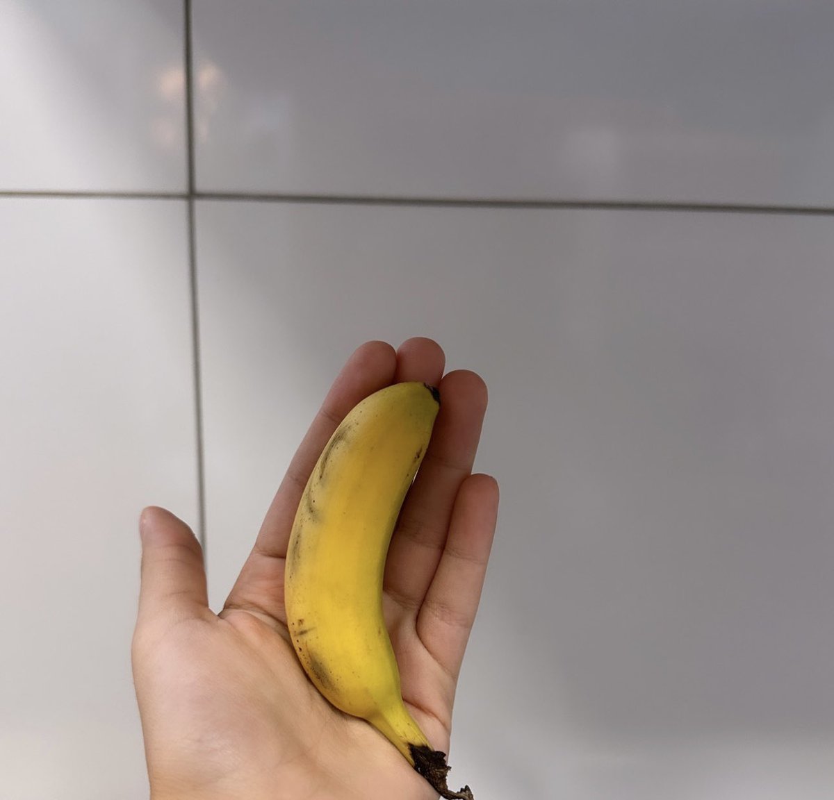 Asleyia on Twitter: "guckt mal wie süß und klein die Banane ist omg 😭😭 so knuffig"