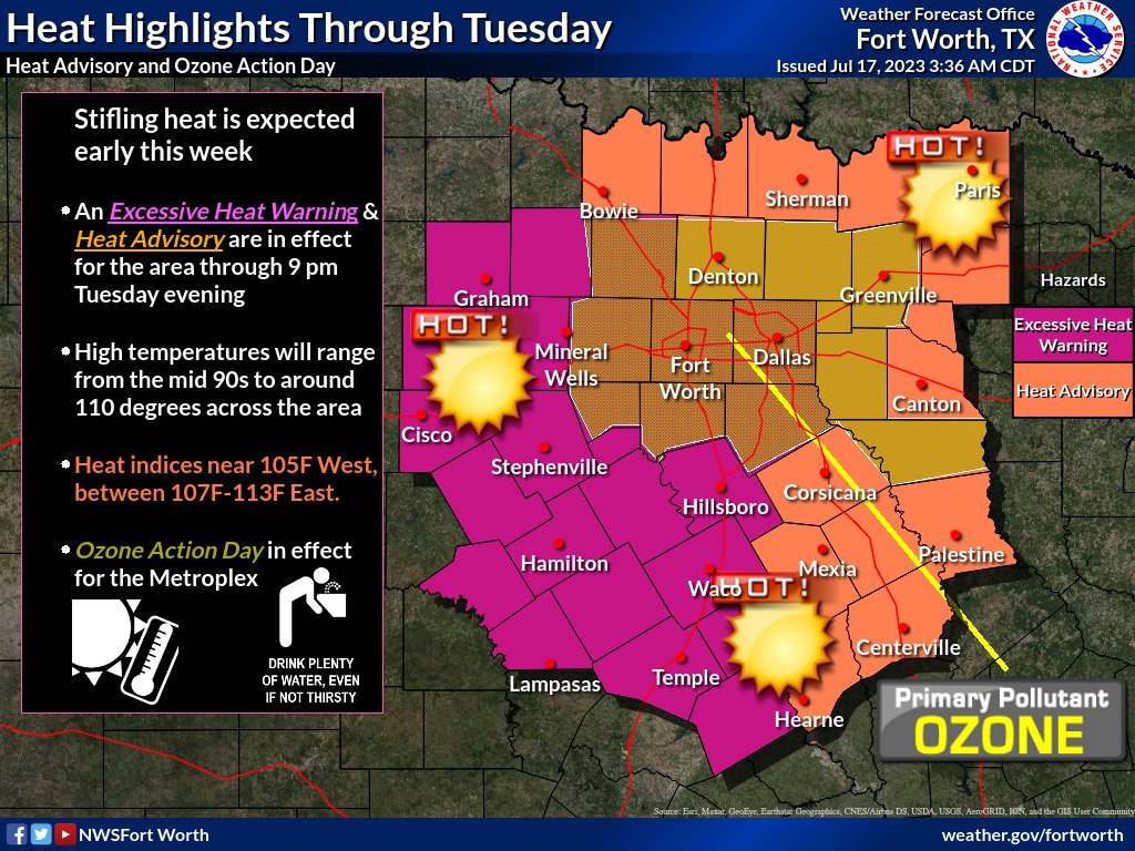 Nws Fort Worth On Twitter Very Hot Conditions Return Today After A