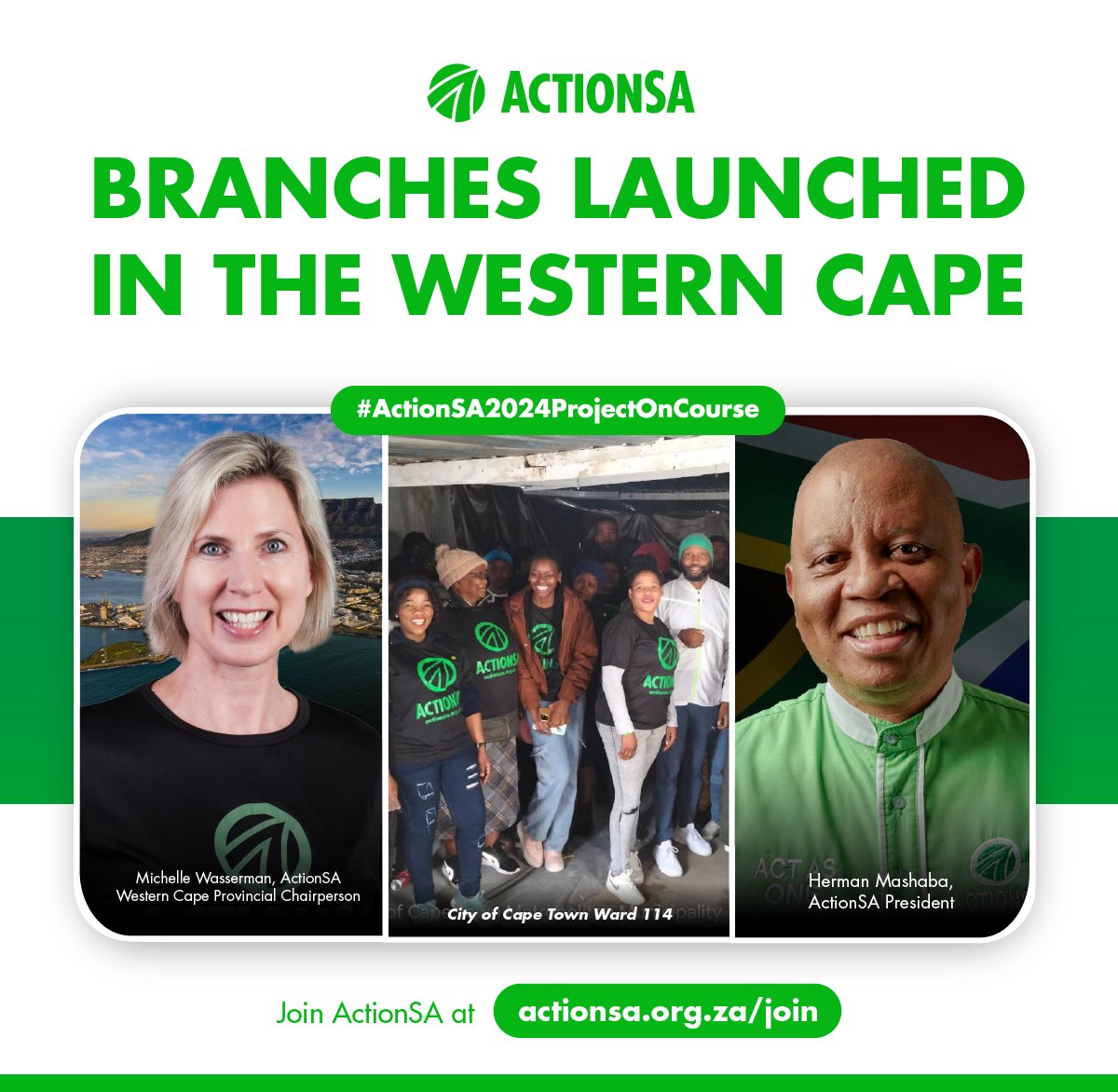 Herman Mashaba on Twitter: "ActionSA branches launched in the Western Cape this past weekend ...