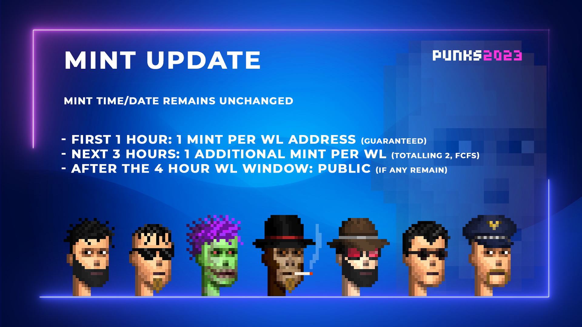 Punks2023 on Twitter: "Due to unprecedented demand for Punks 2023, we've made some minor changes ...