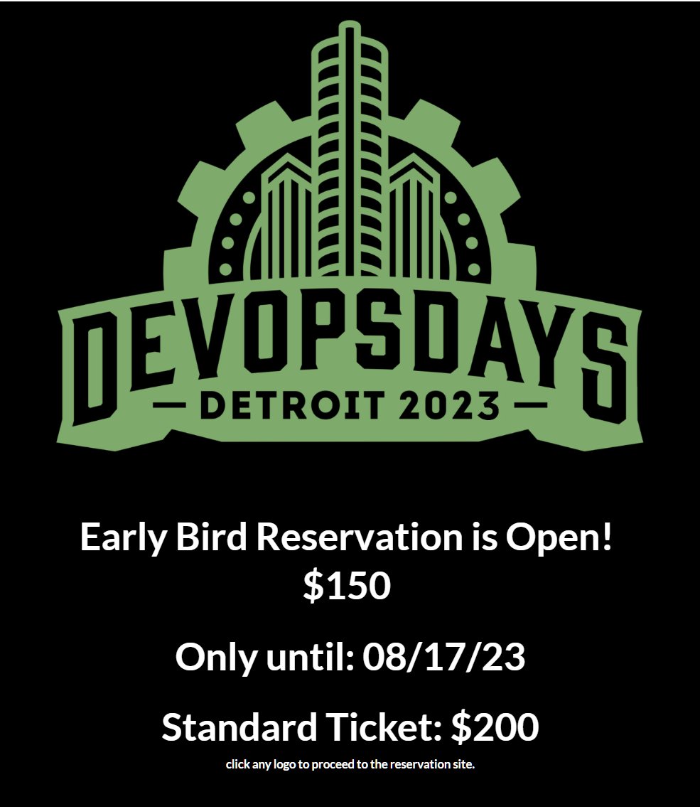 DevOpsDays Detroit on Twitter: "Registration is OPEN! https://t.co/M0TJUPNG94 https://t.co ...
