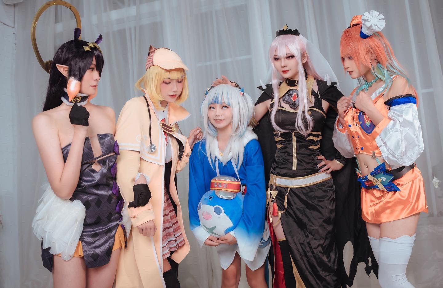 毛喬 on Twitter: "uwu #holomyth ️💛🧡💜 💙 #gawrt #ameliaRT #callillust #inART #artsofashes Gura ...