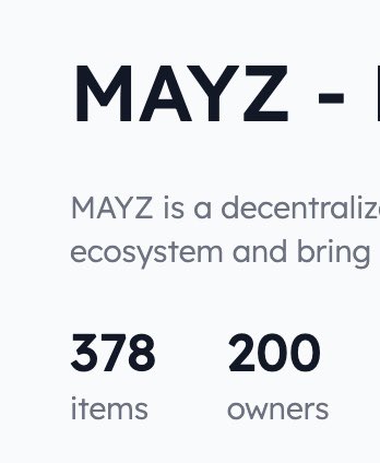 MAYZ Protocol | ISPO OPEN on Twitter: "200 holders! 🔥"