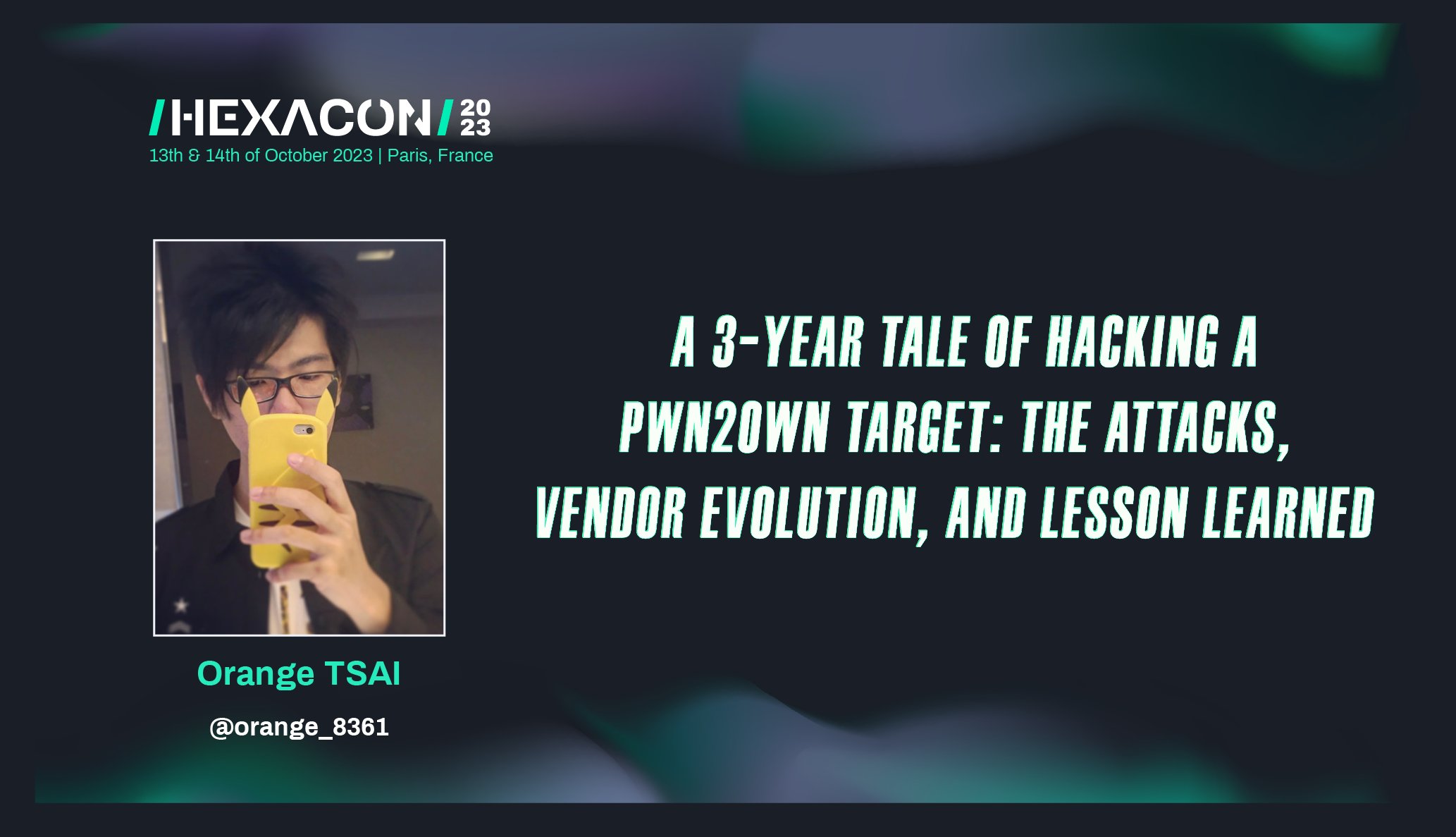 Hexacon on Twitter: "🎯 A 3-Year Tale of Hacking a Pwn2Own Target: The Attacks, Vendor Evolution ...