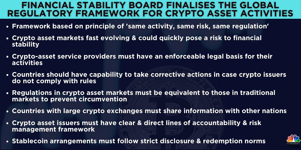 CNBC-TV18 on Twitter: "Financial Stability Board finalises the global regulatory framework for ...