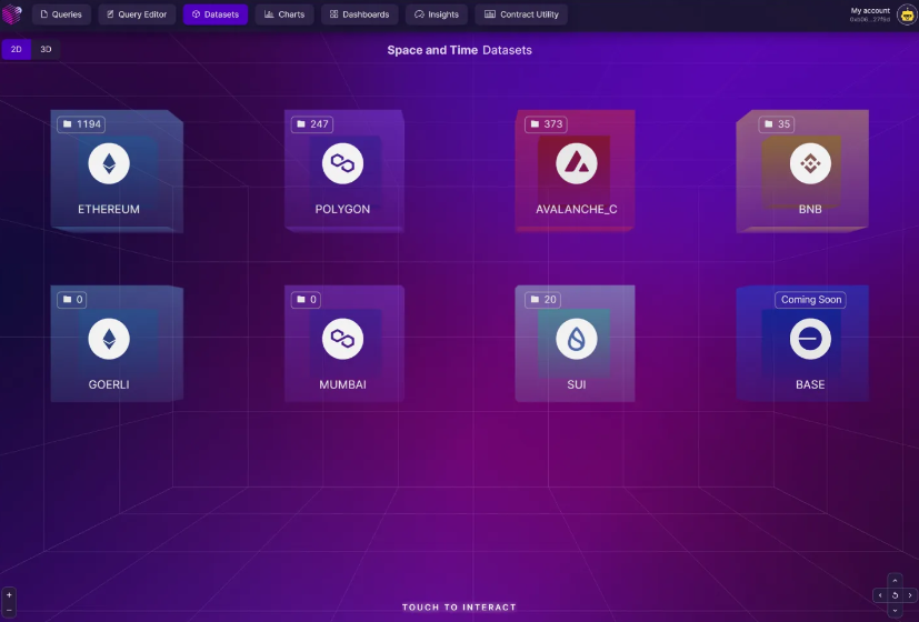 Space and Time on Twitter: "🗄️ Explore available datasets Space and Time indexes all major ...