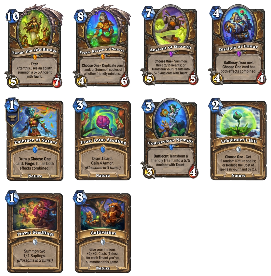 Hearthstone Top Decks💙 on Twitter: "Druid's whole TITANS set has been revealed, with some big ...
