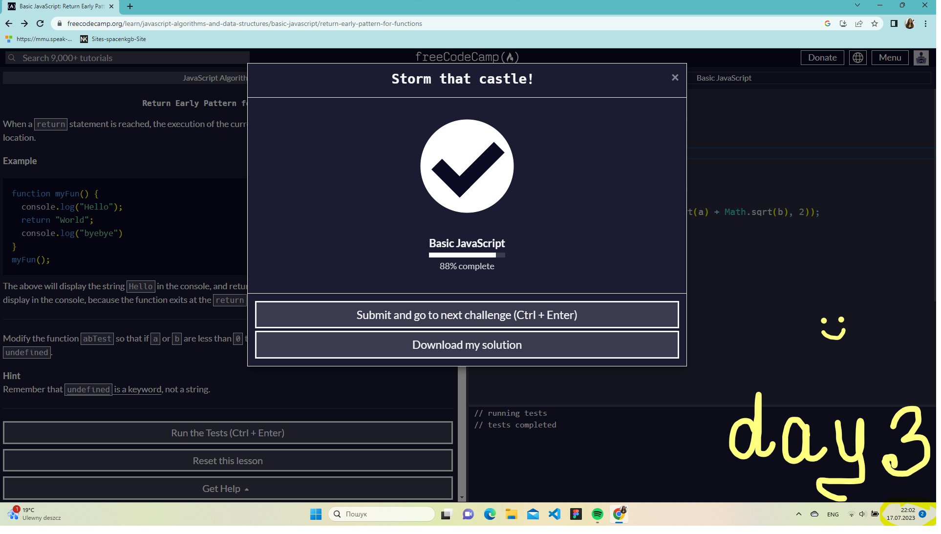 Olha Zakharchevna On Twitter Day 3⃣ Of 100daysofcode Ive Done 82 Javascript Lessons On