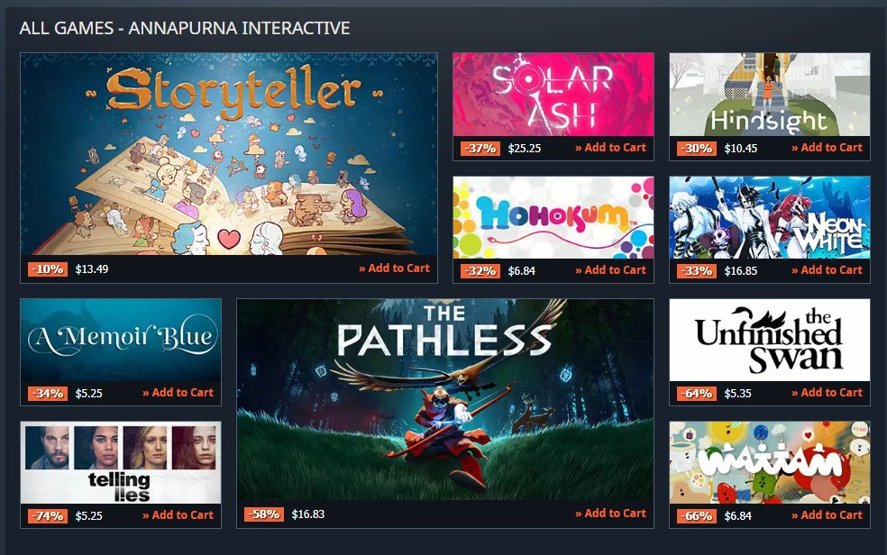 Wario64 on Twitter: "Annapurna sale on Gamesplanet https://bit.ly/3rzDnck #ad"