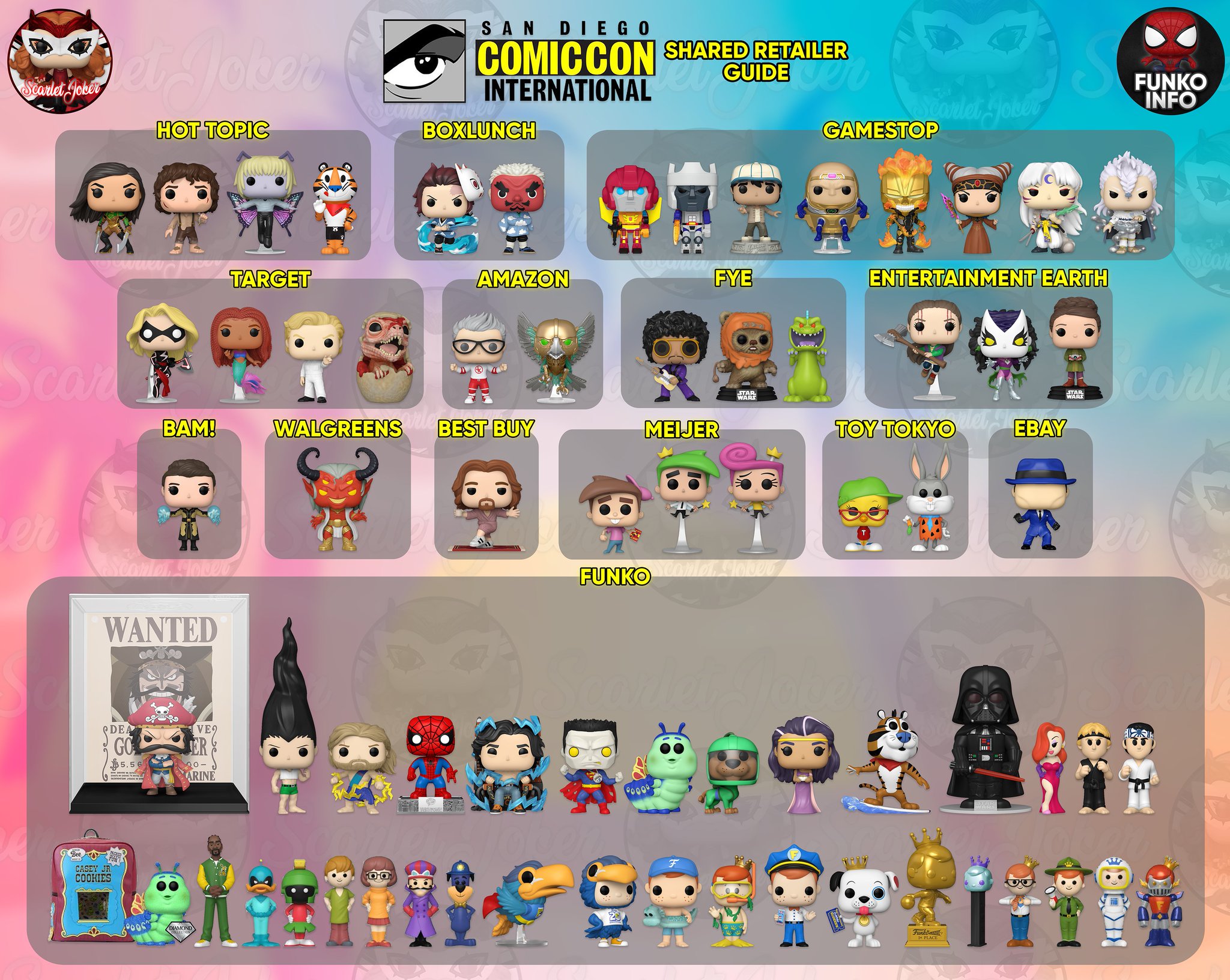 Scarlet Joker on Twitter: "UPDATED SDCC 2023 Shared Guide! Wasn't gonna update but Funko made ...