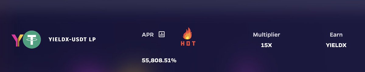 Yield Pulse on Twitter: "👉 New Native LP Farm Added.🚨 $YIELDX- $USDT with 0 Fee. The APR on ...