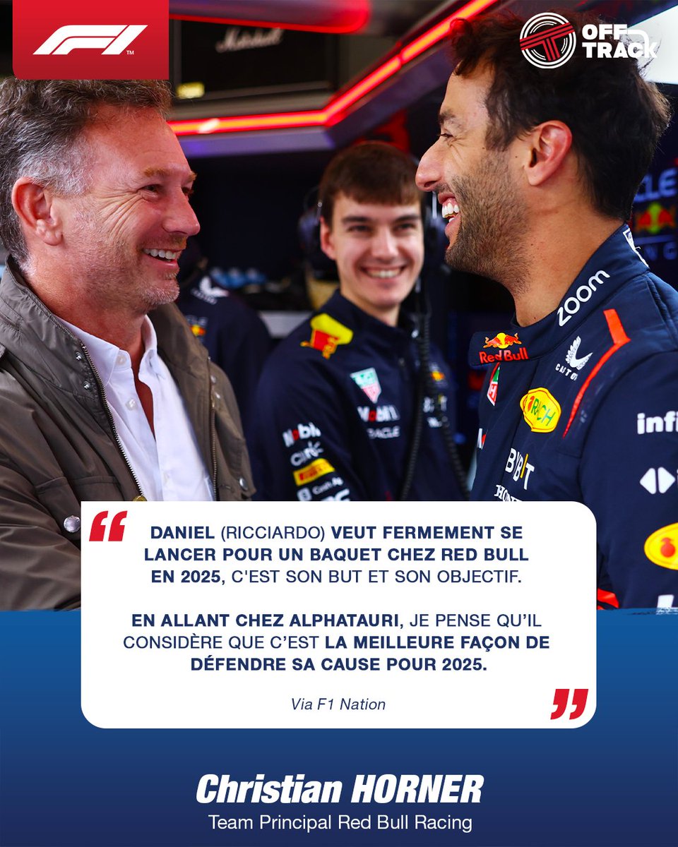 Off Track on Twitter: "🔴 Daniel Ricciardo vise "fermement" un retour chez Red Bull en 2025 ...