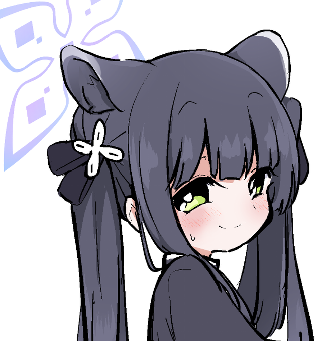 「shun (blue archive) white background」Fan Art(Popular)