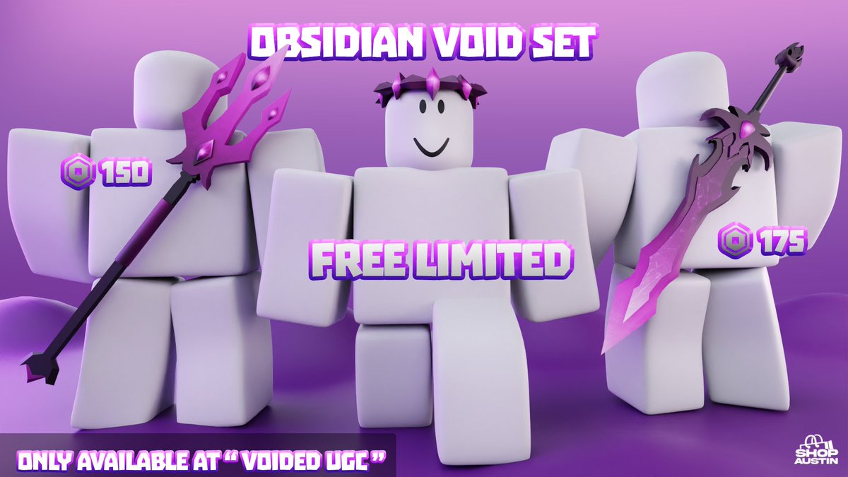 MadeByAustin on Twitter: "OBSIDIAN VOID SET UGC OUT NOW!! https://roblox.com/groups/32739414 ...