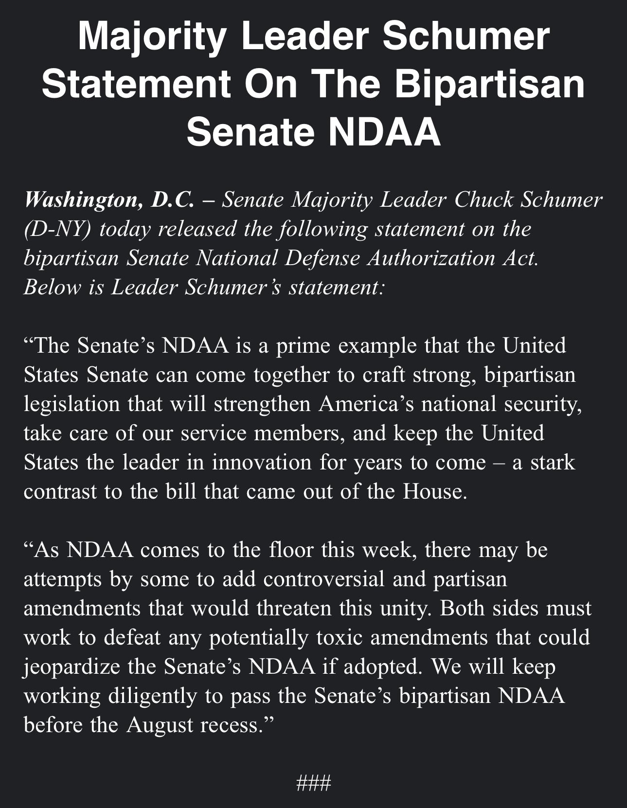 Majority Leader Example