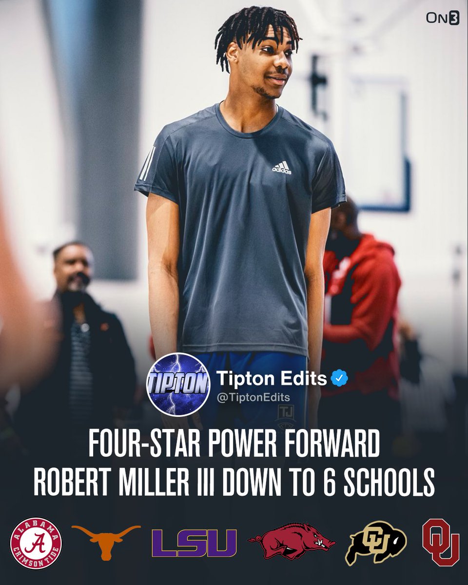 Joe Tipton on Twitter: "NEWS: Robert Miller III, On3’s No. 33 overall prospect in the 2024 class ...