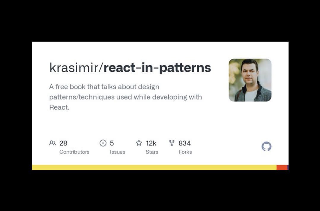 Er. Kunal Gavhane on Twitter: "1) React in Patterns https://t.co/RArPUQWMZ7" / Twitter
