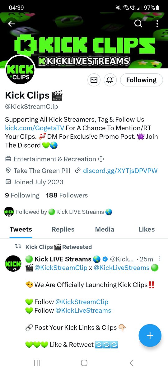 🟢 Kick LIVE Streams 🌎 on Twitter: "🎉 Free Kick Shout Out 🚀 Follow http://kick.com ...