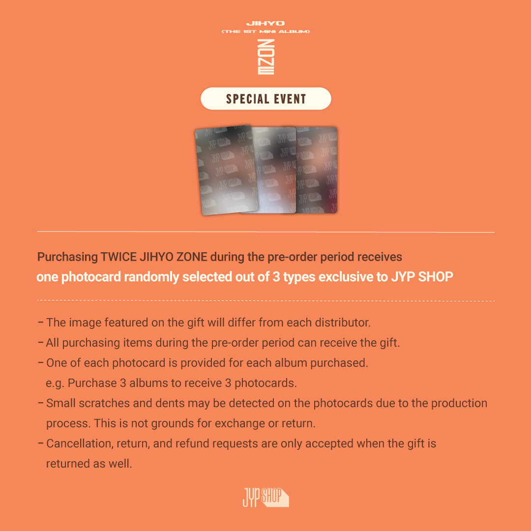 JYP SHOP OFFICIAL on Twitter: "[PRE-ORDER EVENT] In Celebration of the Release of TWICE JIHYO ...