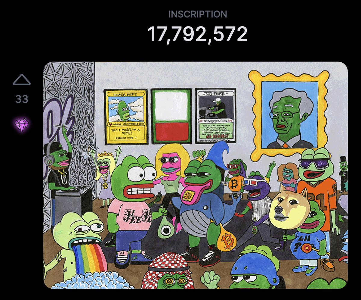 Ord.io on Twitter: "OG Rare Pepe artist @ScrillaVentura just inscribed a piece that he created ...