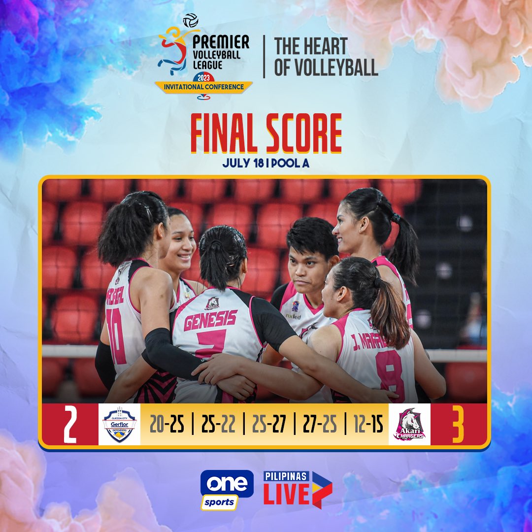 One Sports on Twitter: "Win no. 1 DEFENDED Akari edges past Gerflor after a tight five-set match ...