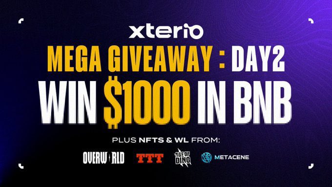 Deptraino1VN on Twitter: "🌟 Xterio: Mega Giveaway Day2 B1: Truy cập: https://xter.io/xtmt B2 ...