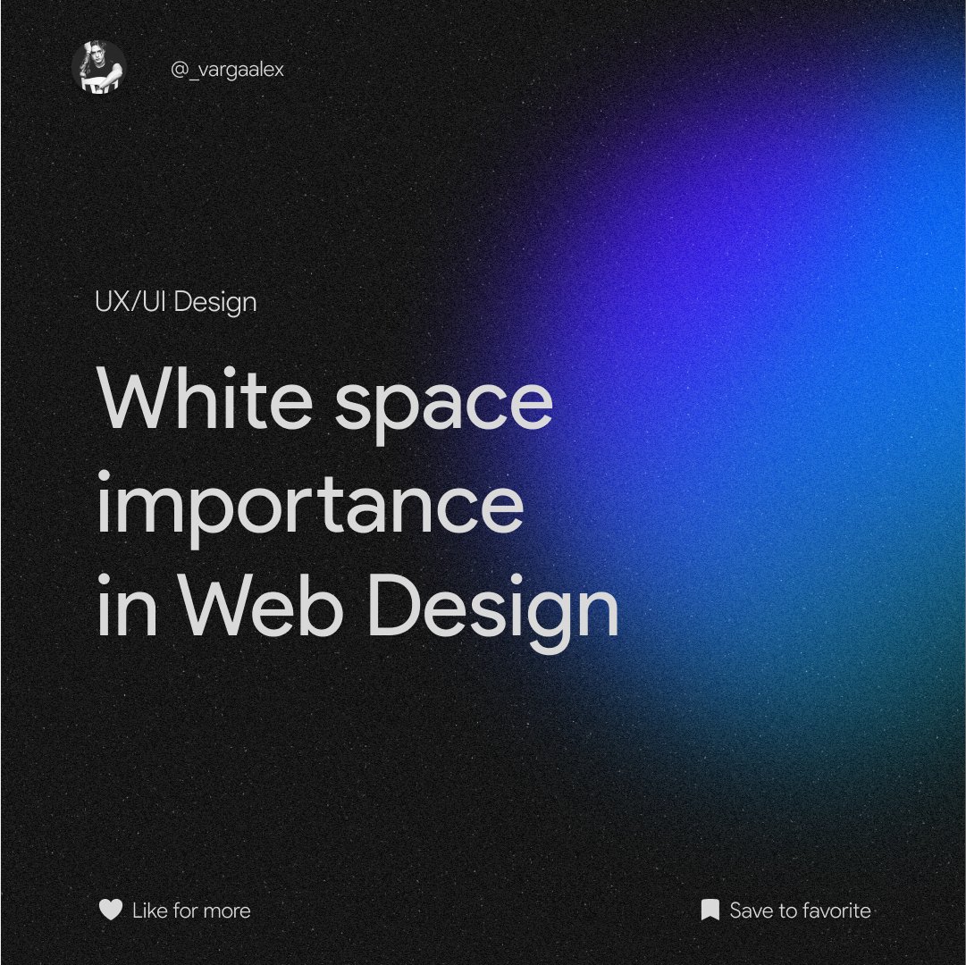 Importance of White Space in UX/UI Design 🚀 Thread 🧵 - Thread from Alex ...