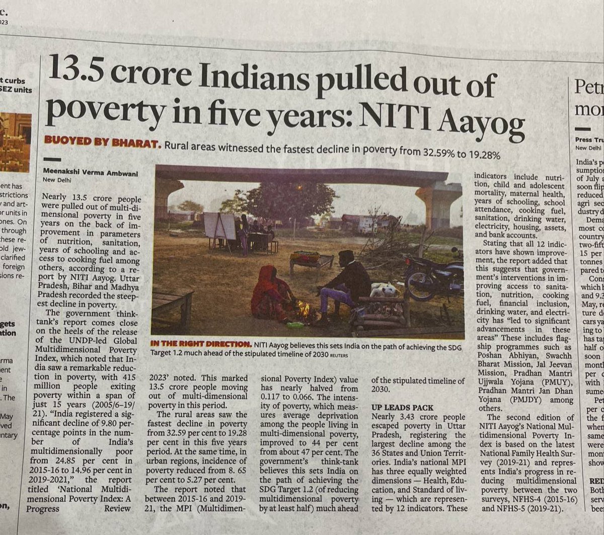 Rishi Bagree on Twitter: "13.5 Crore Indians pulled out of poverty in 5 yrs. India records a ...