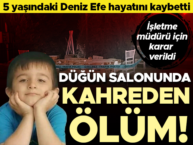 Hürriyet.com.tr on Twitter: "5 yaşındaki Deniz Efe, düğün salonunda hayatını kaybetmişti... Yeni ...