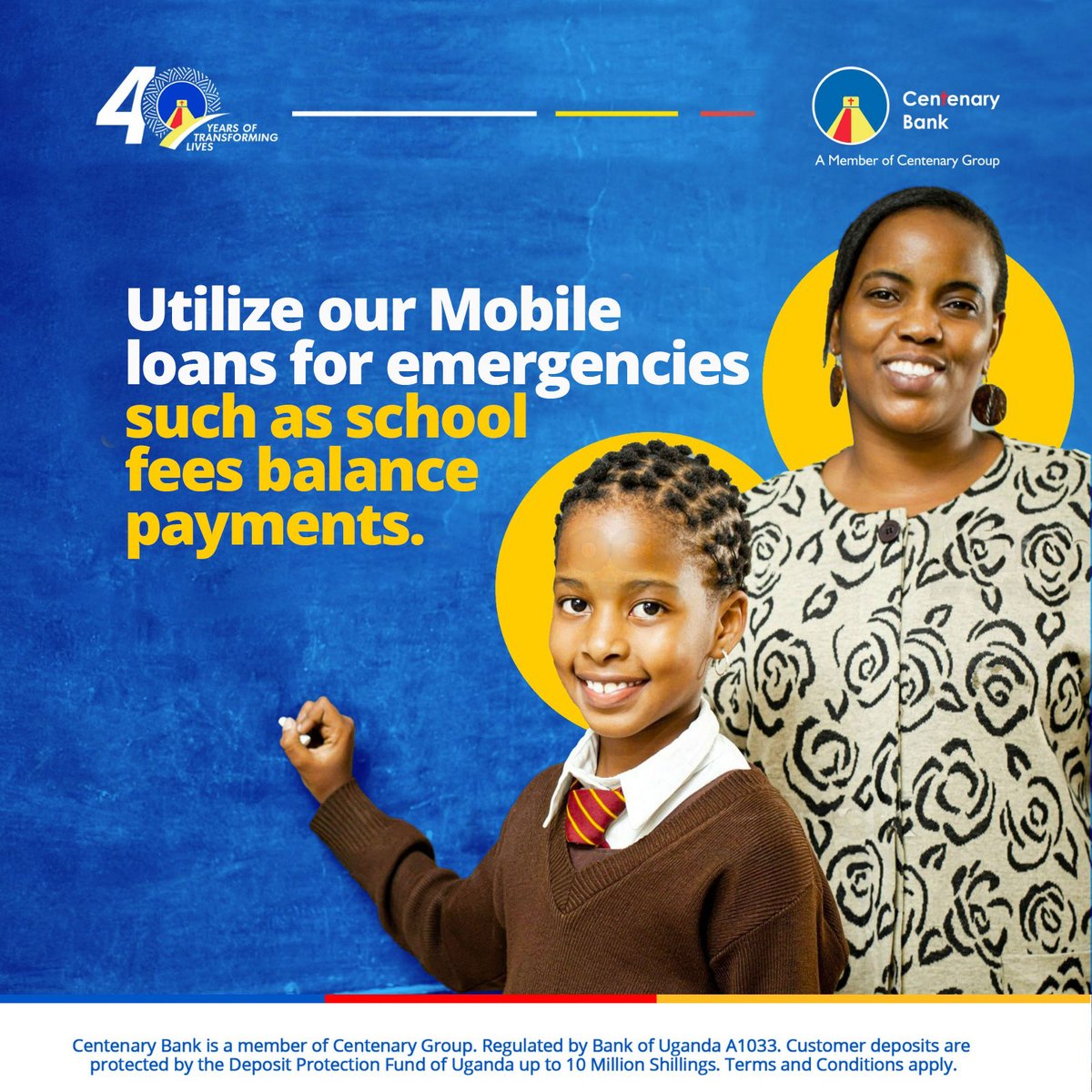 Centenary Bank on Twitter: "With CenteMobile loans you can borrow up to 5M and pay off fees for ...