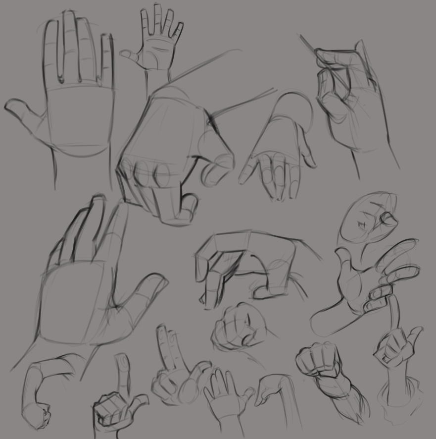 Anime Girl Hand Sketch