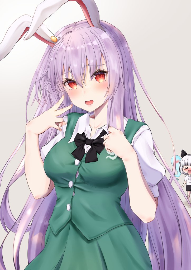 猫田ゆず On Twitter 東方project 鈴仙・優曇華院・イナバ 従者同士で衣装交換。 うどんげさんの妖夢コス。 「妖夢さんの服だとちょっとキツイですね。」