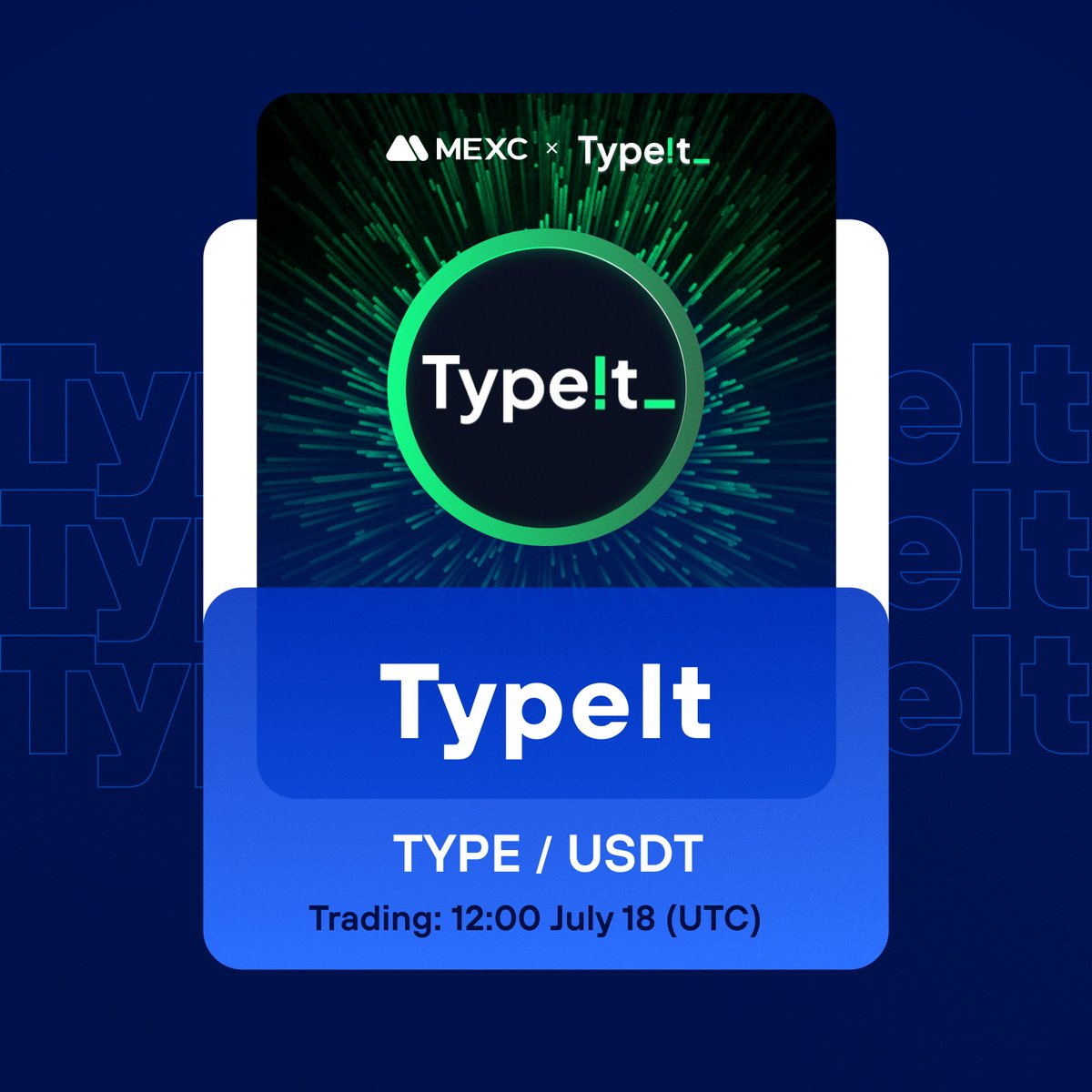 MEXC on Twitter: "Happy to announce that the @typeit_ Kickstarter has concluded and $TYPE ...