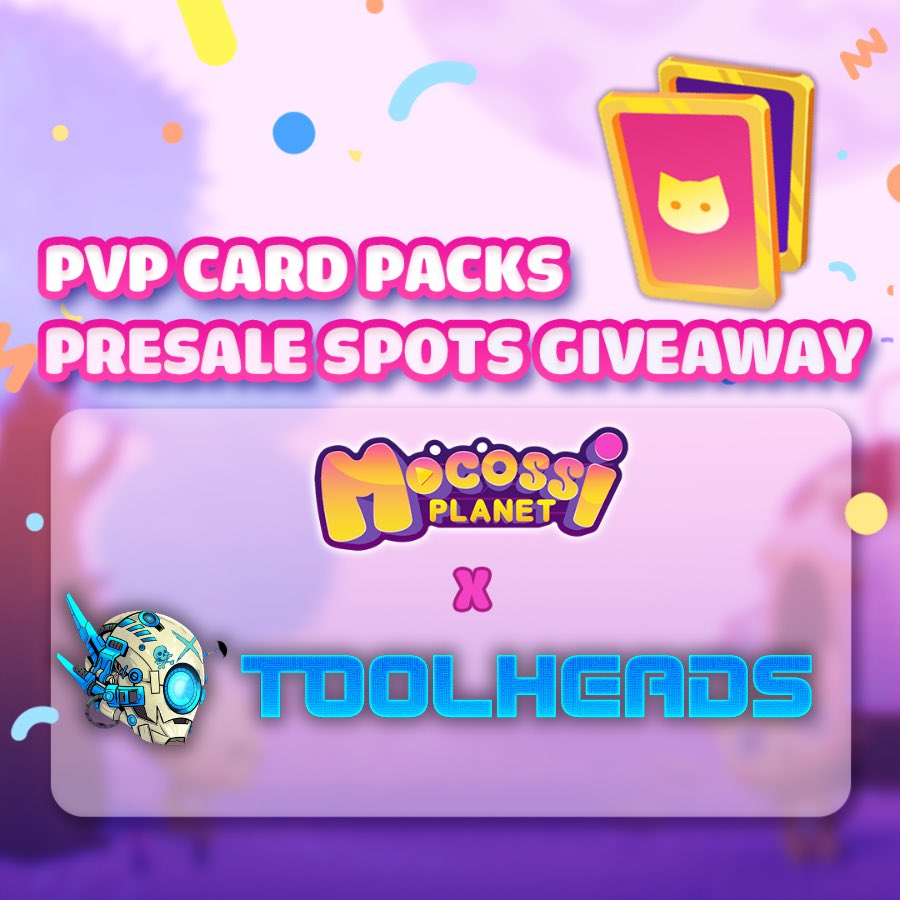 CNFT Tools on Twitter: "⚙️MOCOSSI x TOOLHEADS⚙️ Mocossi Planet is giving away 10 Presale Spots ...