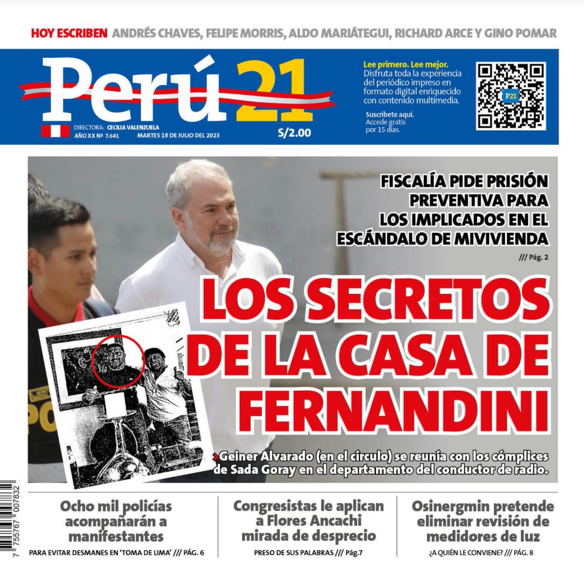 Perú21 on Twitter: "¡Buenos días! 🗞️ 🚨LOS SECRETOS DE LA CASA DE FERNANDINI 📌 Esta es nuestra ...