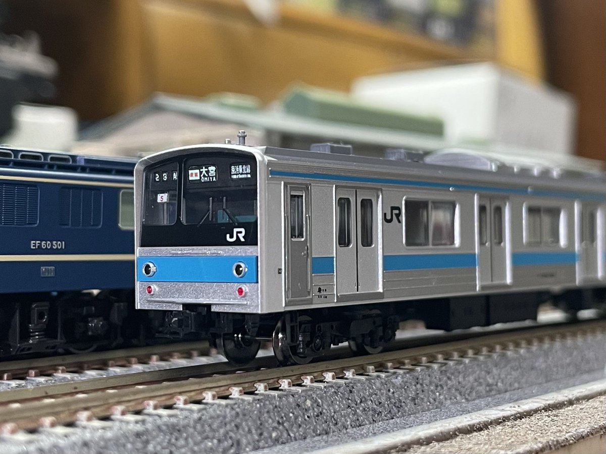 とうばた。 on Twitter: "TOMIX 205系京浜東北線 完成！ 元の製品が素晴らしいので、各部色入れとサードパーティ製品による標記入れを中心にかっこよくしてみました ️"