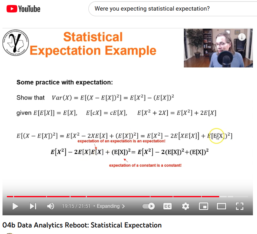Michael Pyrcz🌻 on Twitter: "#Statistical #expectation. Super powerful #Statistics! Learn to do ...