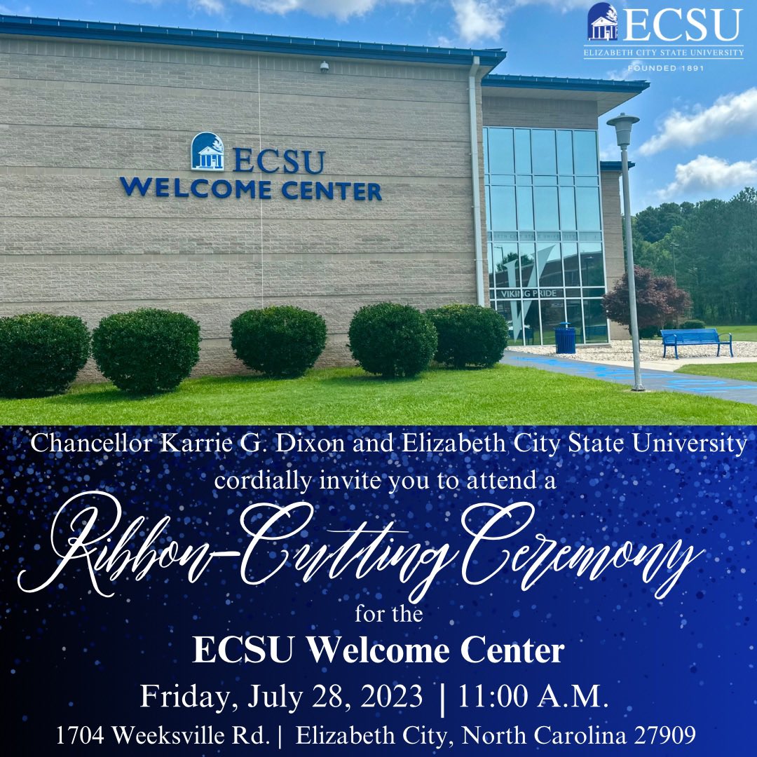 Elizabeth City State University on Twitter: "Join us Friday, July 28 at 11:00 am for the ribbon ...