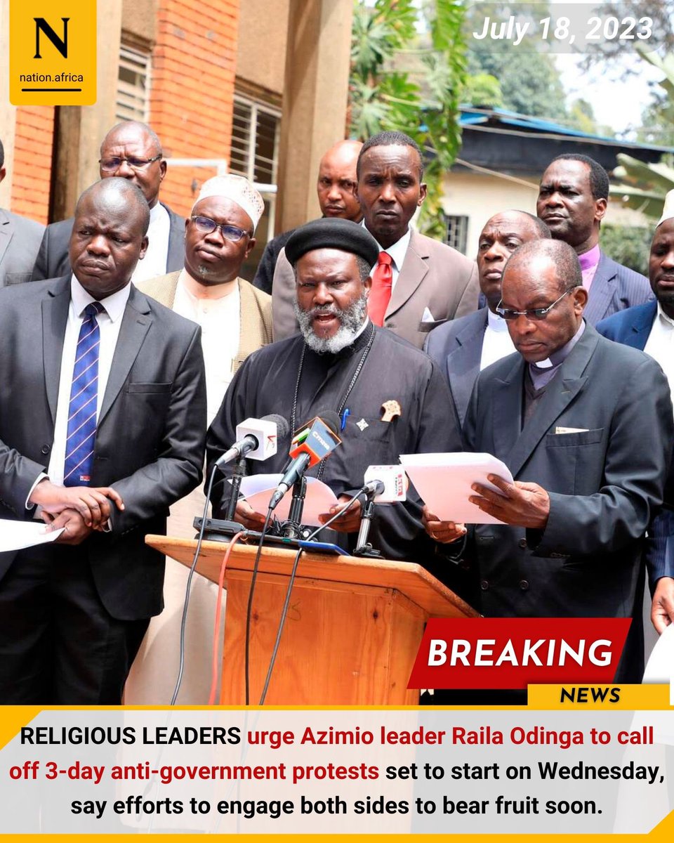 Nation Africa On Twitter Religious Leaders Urge Azimio Leader Raila