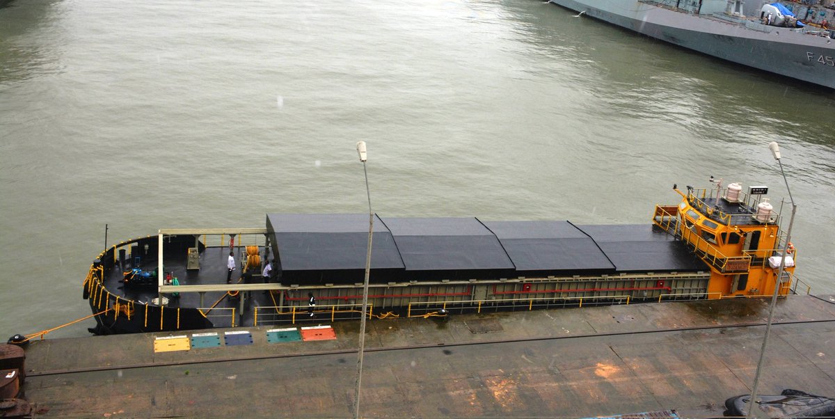 SpokespersonNavy on Twitter: "First Barge of 8 Missile Cum Ammunition Barge project, delivered ...