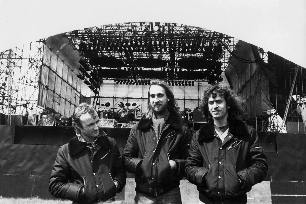 Genesis on Twitter: "📸 Phil Collins, Mike Rutherford and Tony Banks at Knebworth Park in 1978"