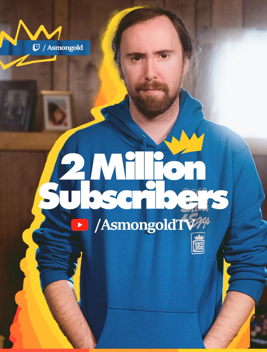 OTK on Twitter: "There it is 👏😎 Congrats to our boy @Asmongold on hitting 2 Million YouTube ...