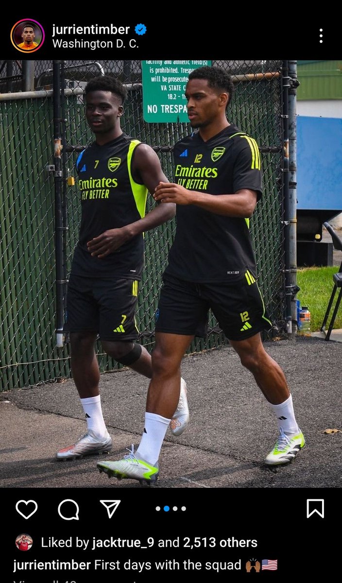 Doc on Twitter: "Jurrien Timber on Instagram - First days with the squad 🙌🏾🇺🇸"