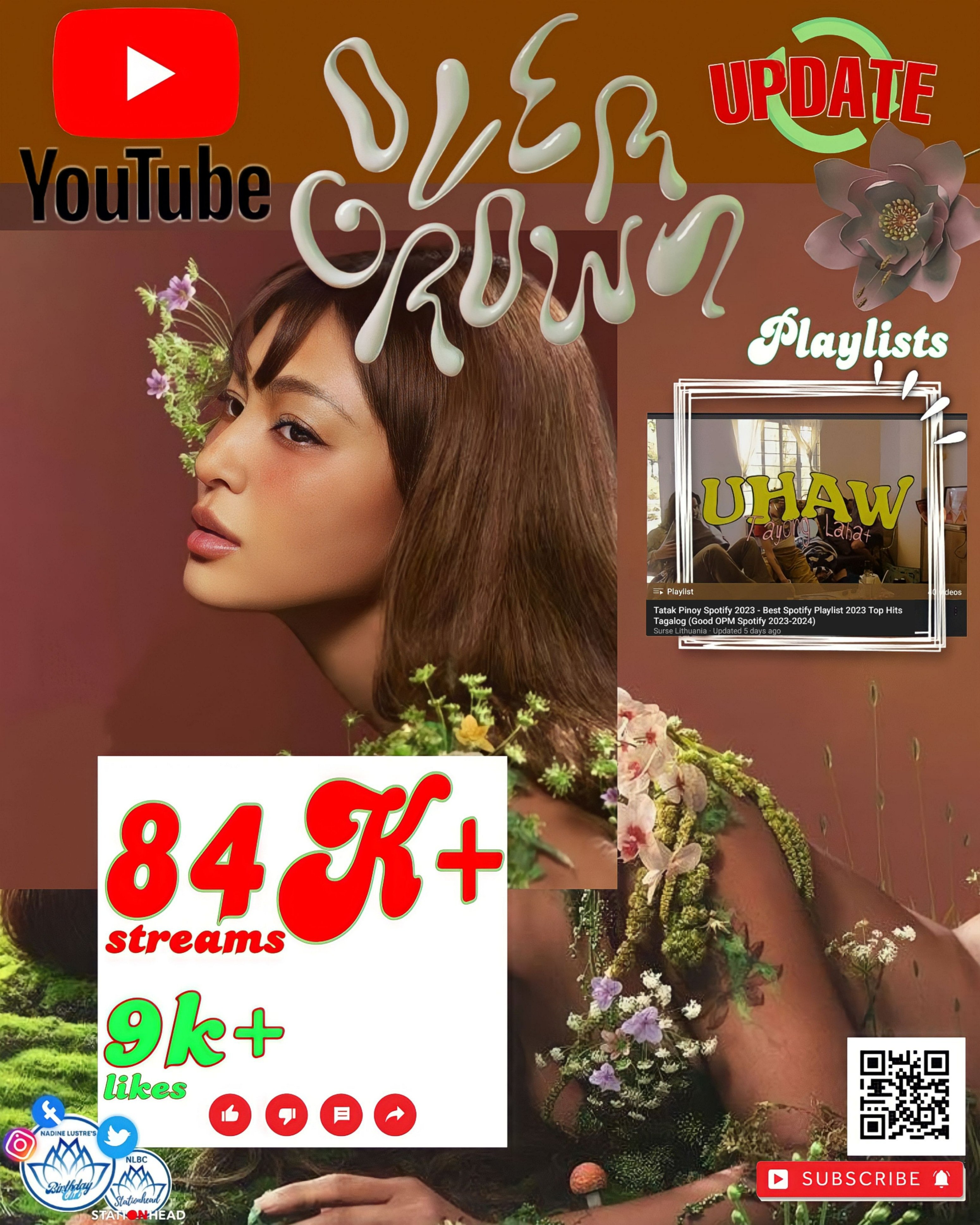 Nadine Lustre Streaming Team on Twitter: "🌱 7/19/23 YouTube UPDATE: @hello_nadine 's "OVERGROWN ...