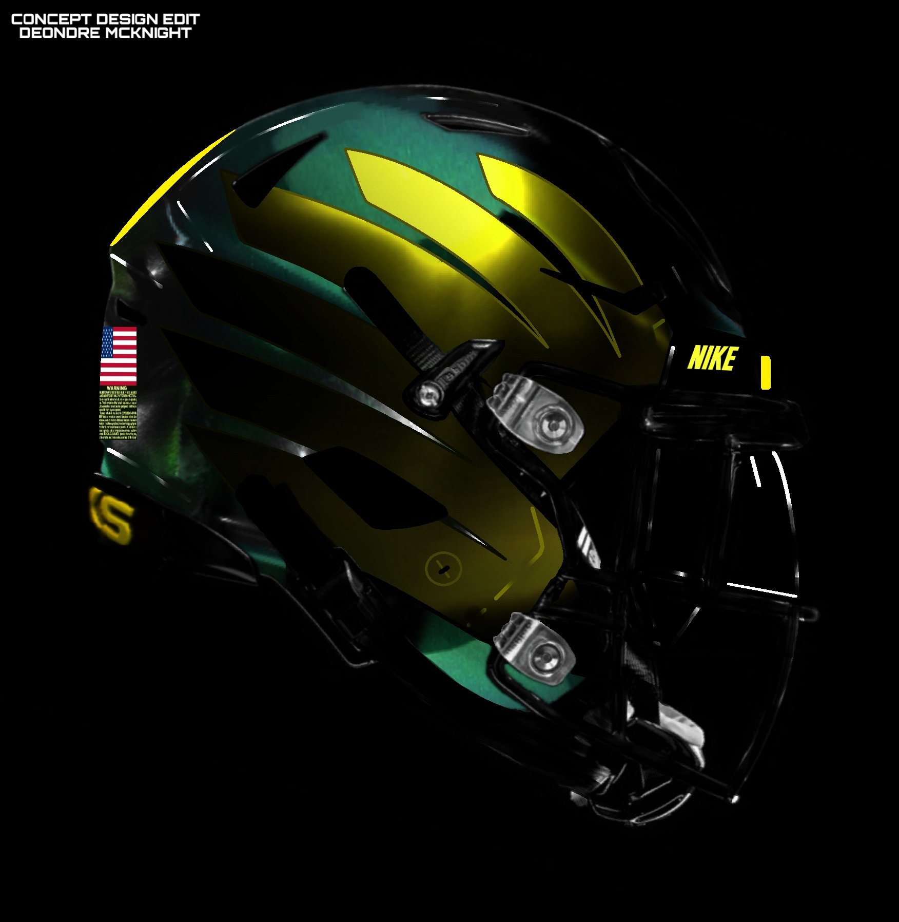 Oregon Ducks Chrome Helmet